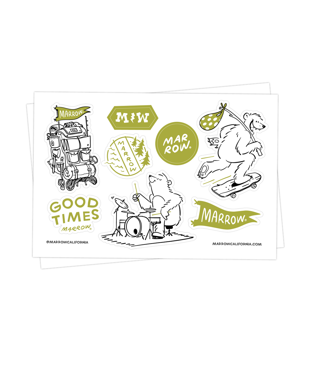Good Times Sticker Sheet 8"x5" – Marrow