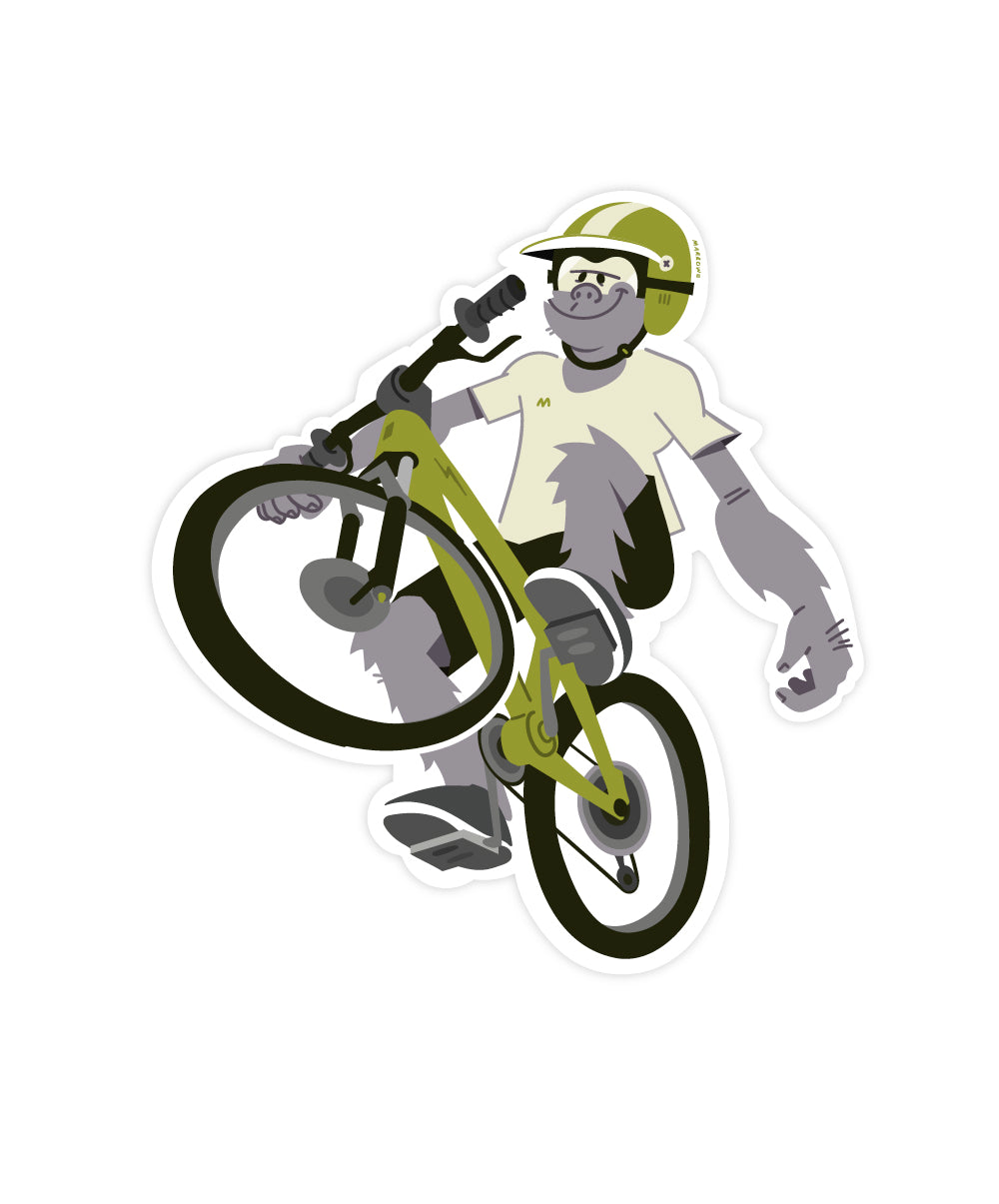 Monkey Wheelie sticker – Marrow