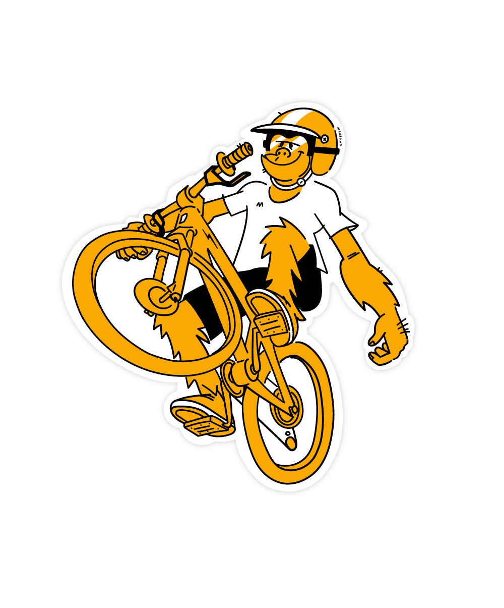 Monkey Wheelie sticker – Marrow